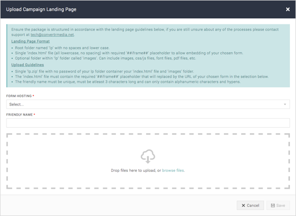 Creating a Hosted Landing Page – Convertr Help Centre