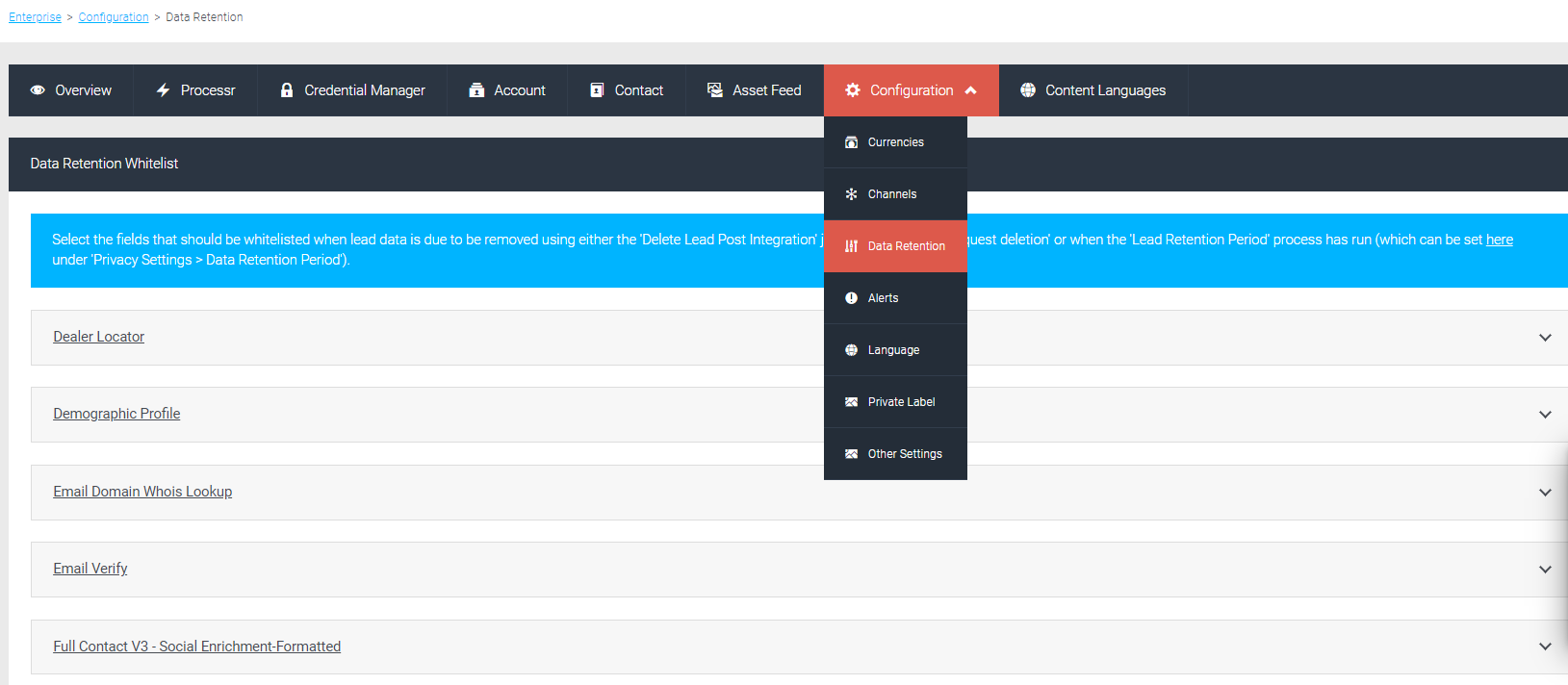 Data Deletion, Retention Period and Retention Whitelisting – Convertr Help Centre