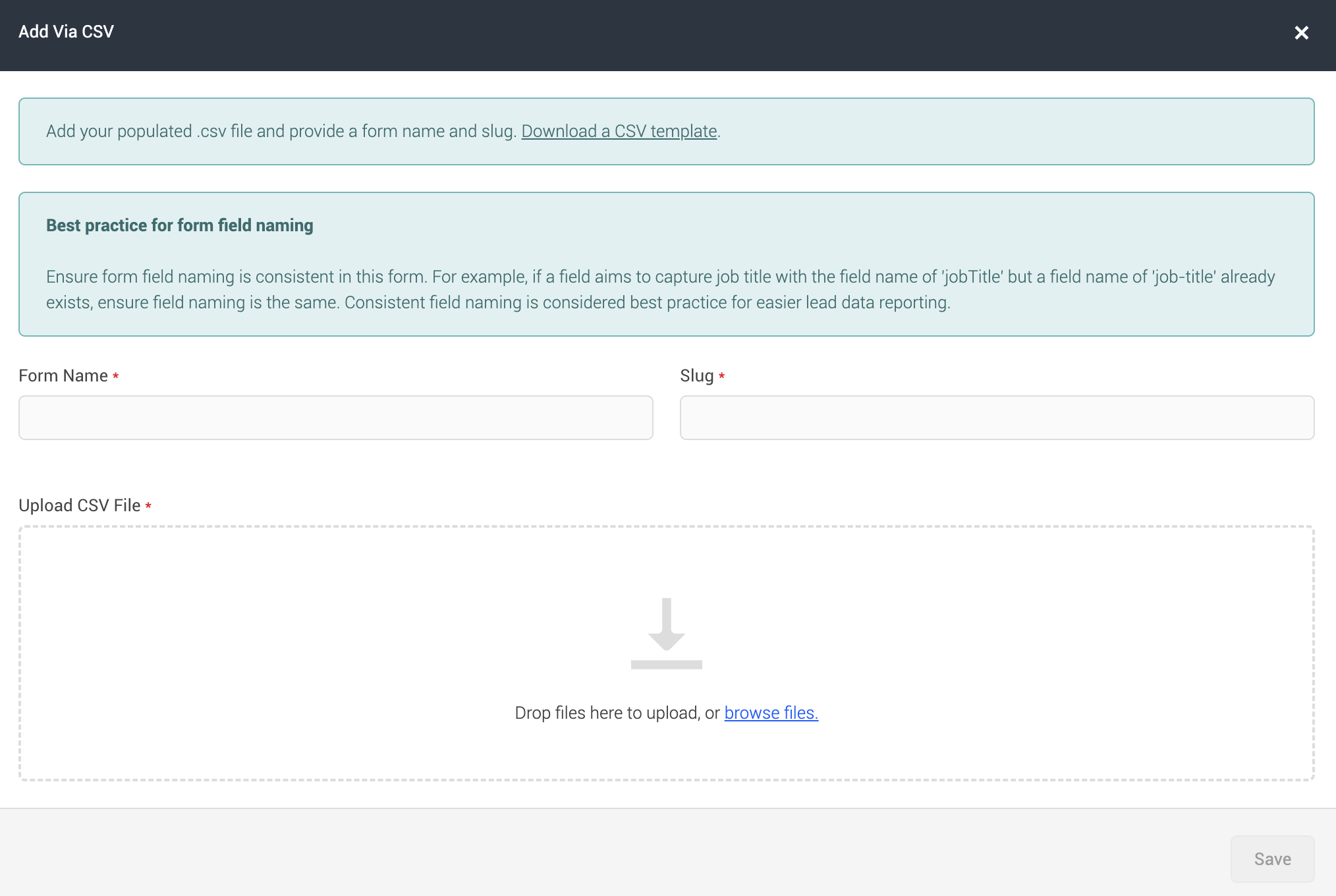 Importing a Form - Global Forms – Convertr Help Centre