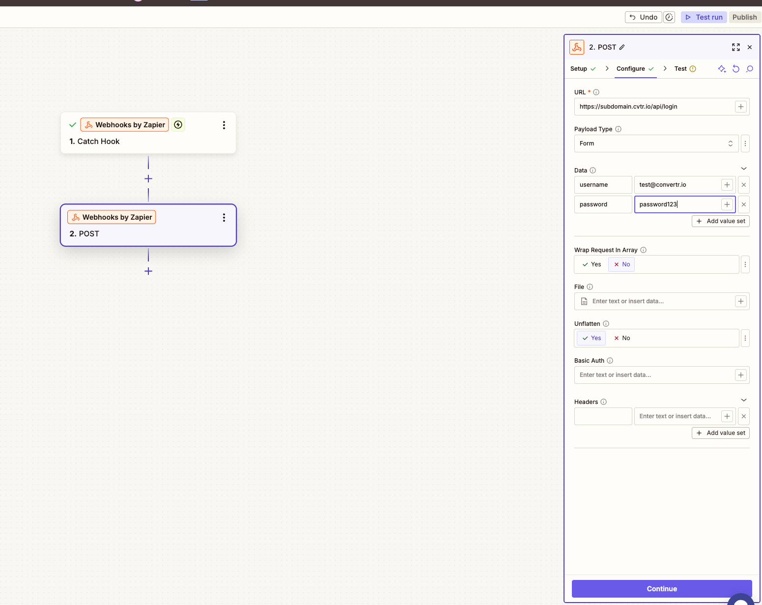 Submitting leads to the Convertr Platform - Publisher API and Zapier – Convertr Help Centre