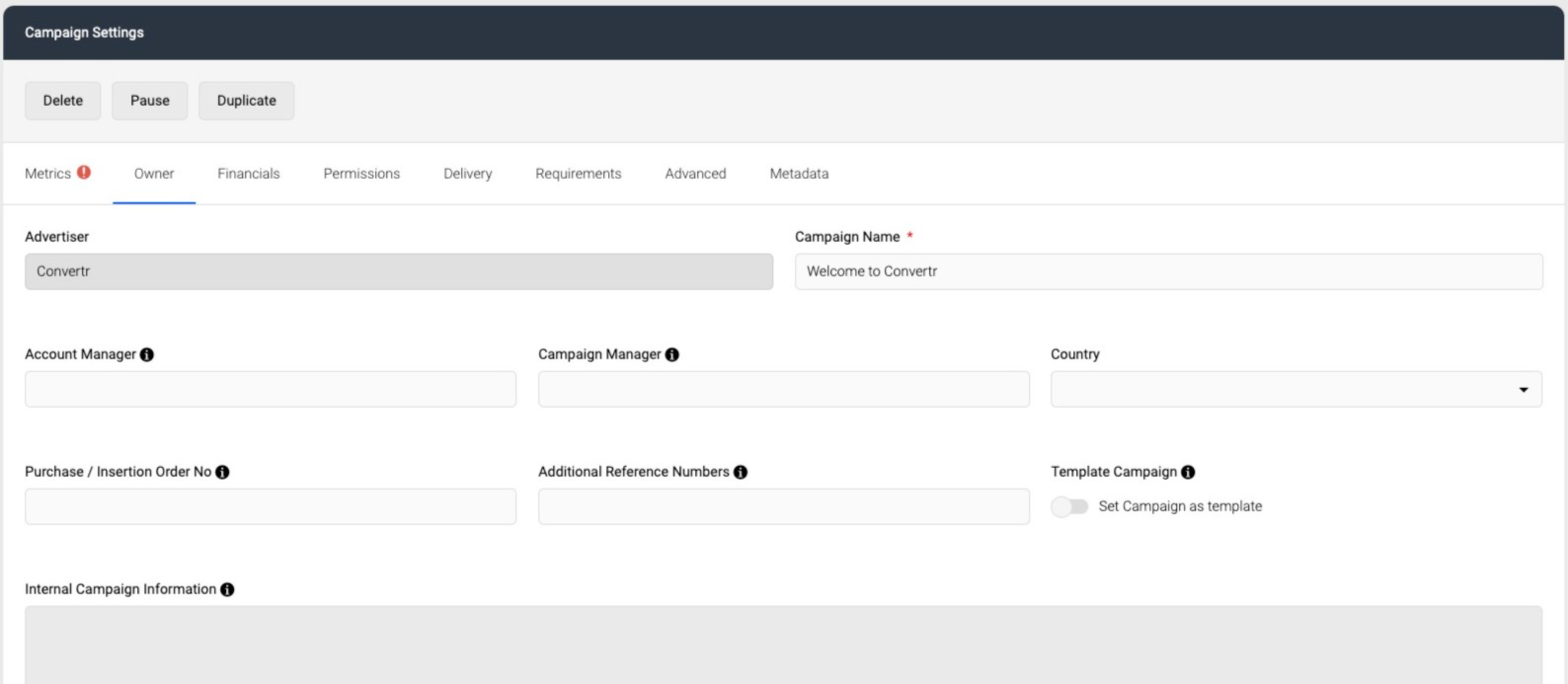 Campaign Admin Overview – Convertr Help Centre