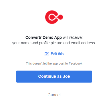 Form Lookups - Facebook Sign In – Convertr Help Centre